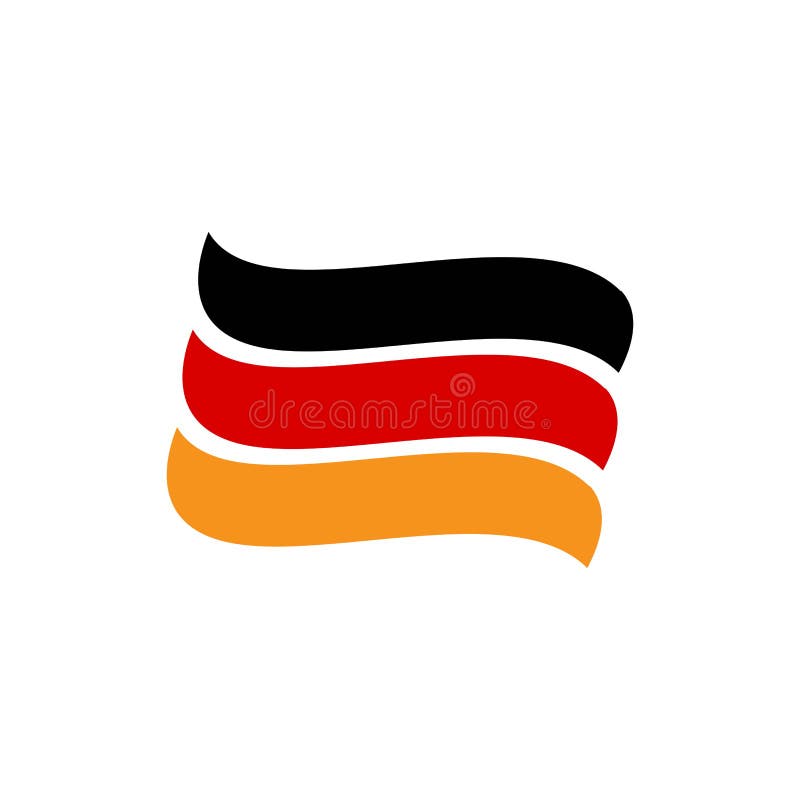 German Flag Logo Illustration Design Stock Illustration - Illustration ...