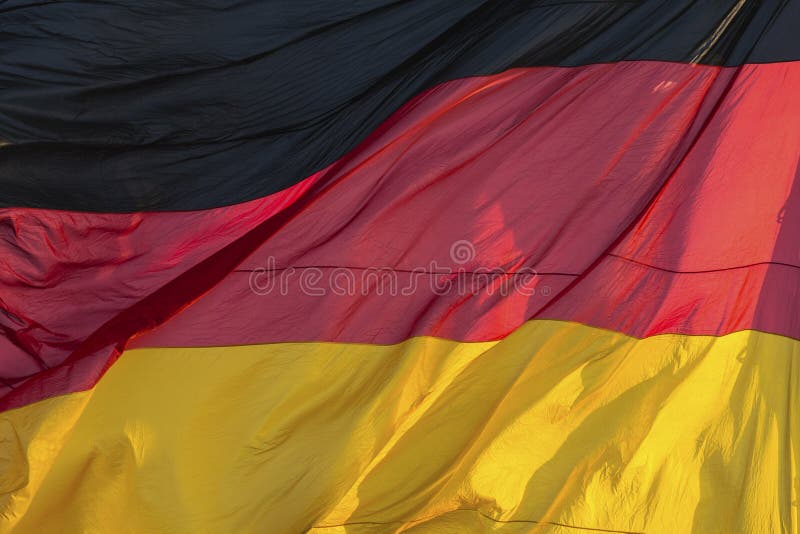 German Flag Natural Fluttering Pattern, Close Up Stock Photo - Image of ...