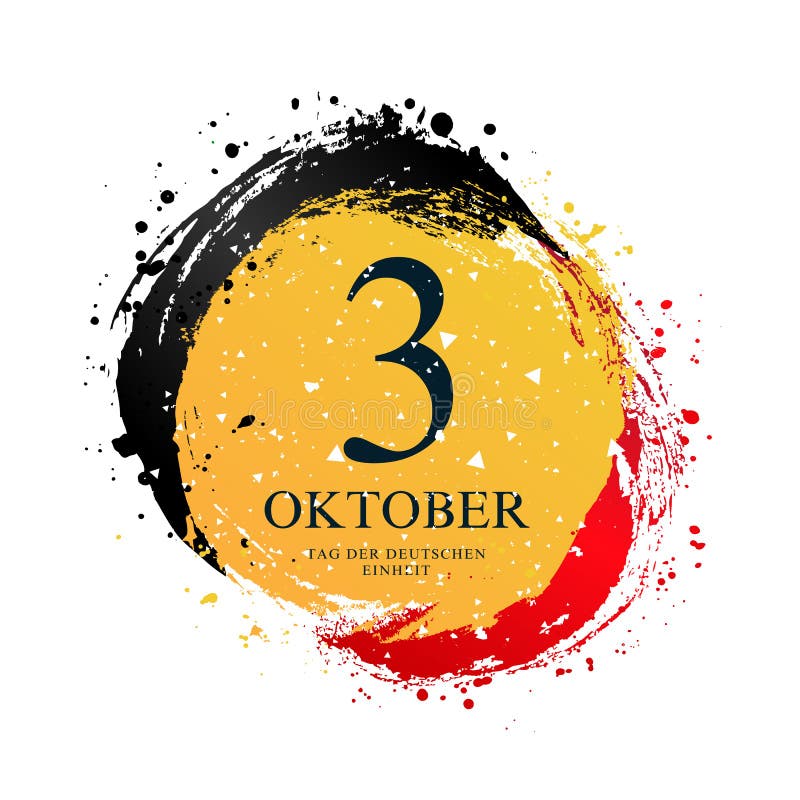 German Flag in the Shape of a Circle. October 3 - Independence Day of ...