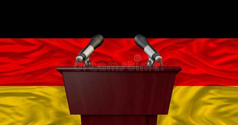 German Flag and Social Issues Concept Stock Illustration - Illustration ...
