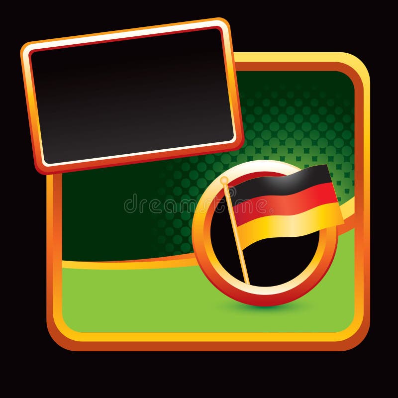 German Flag on Stylized Banner Stock Vector - Illustration of color ...