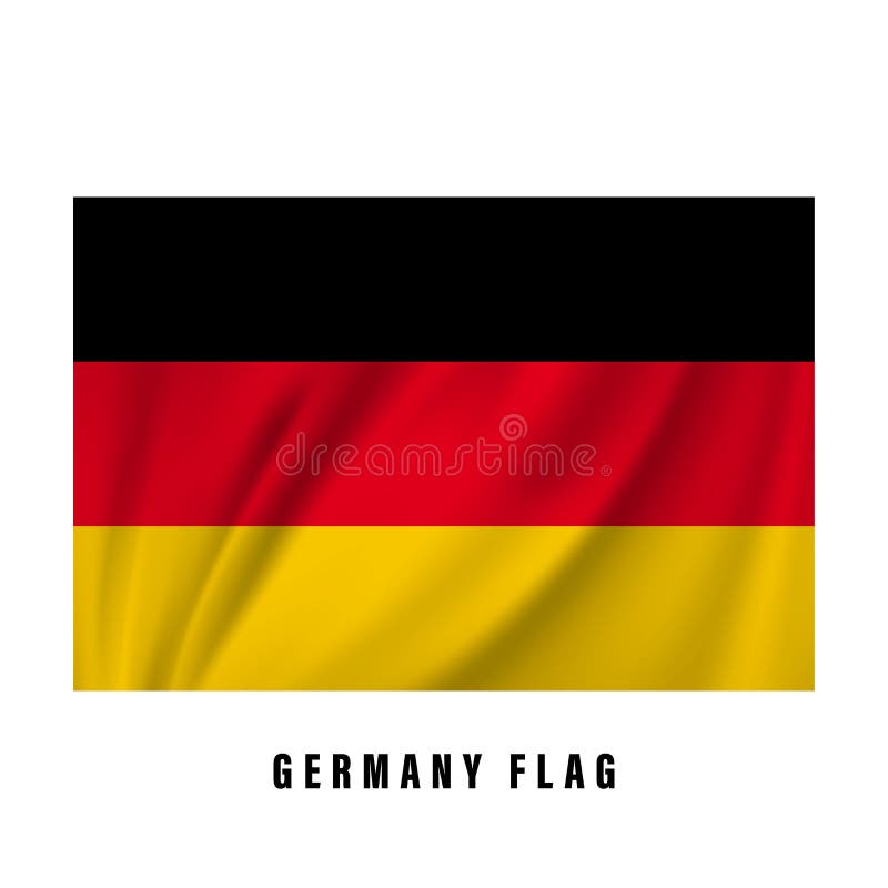 The German Flag is Waving. Realistic National Germany Flag Vector ...