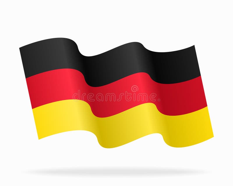German Flag Wavy Background Layout. Vector Illustration. Stock ...