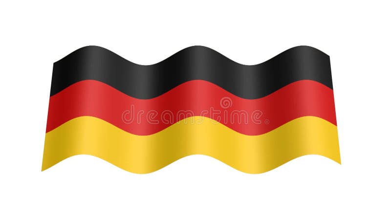 German Flag Waving at Wind at Sunset, Loop Stock Footage - Video of ...