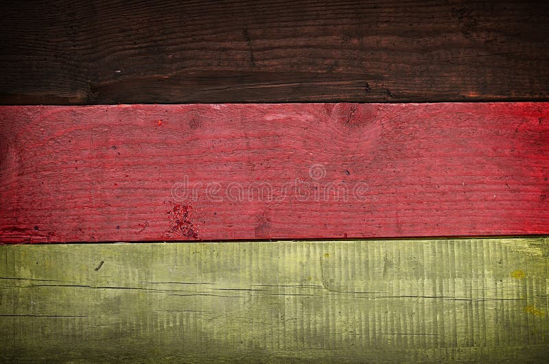 German flag on wood stock image. Image of weathered, textured - 66549101