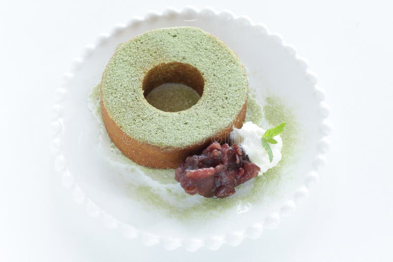 German Food, Baumkuchen Green Tea Cake Stock Image - Image of sweet ...