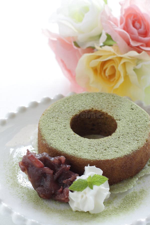 German Food, Baumkuchen Green Tea Cake Stock Image - Image of german ...