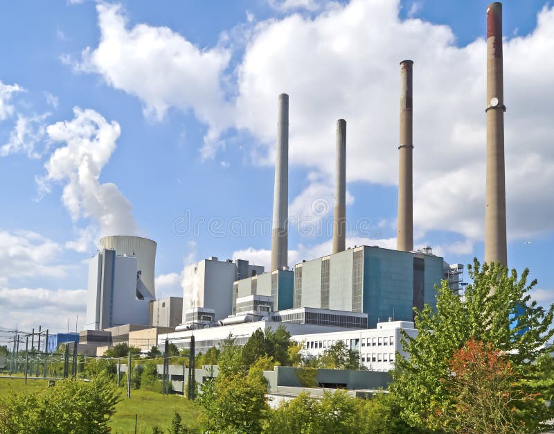German Fossil-fuel Power Station Editorial Photo - Image of coal ...