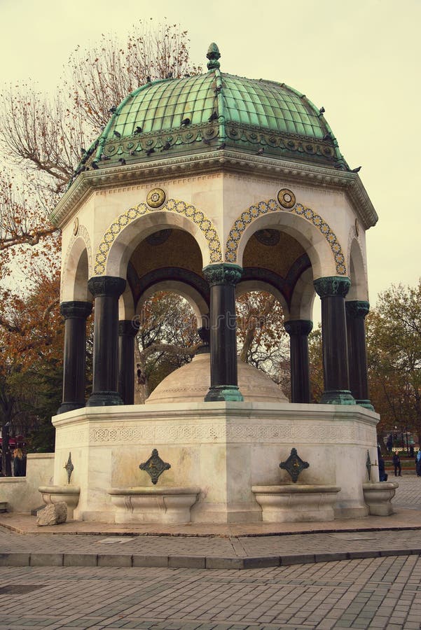 German Fountain from Istanbul, Turkey Stock Photo - Image of hieroglyph ...