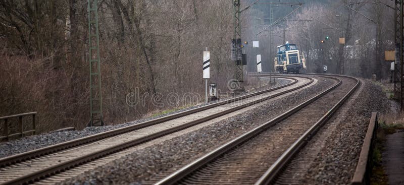 German Freight Train Locomotive Stock Image - Image of rail, track ...