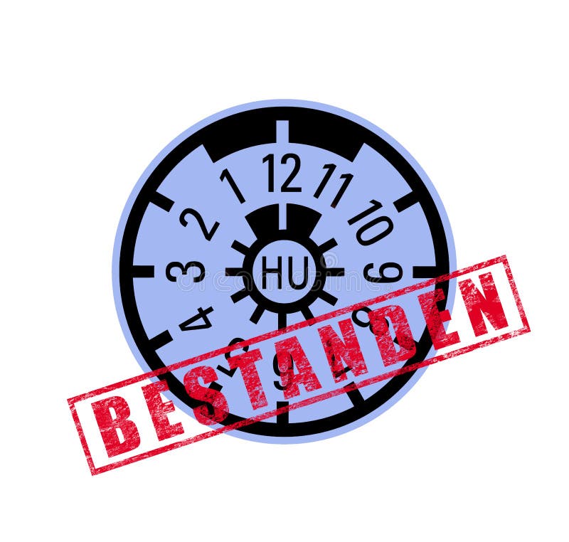 German General Inspection Badge with Stamp Passed Stock Image - Image ...