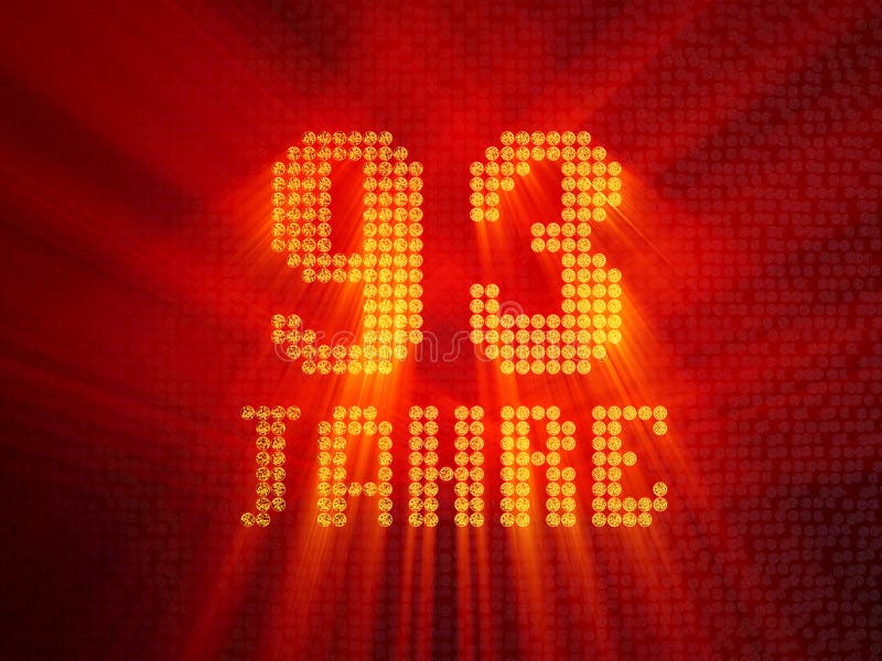 German Golden Number Ninety-three Years. 3D Render Stock Illustration ...