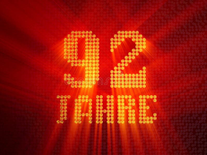 German Golden Number Ninety-two Years. 3D Render Stock Illustration ...