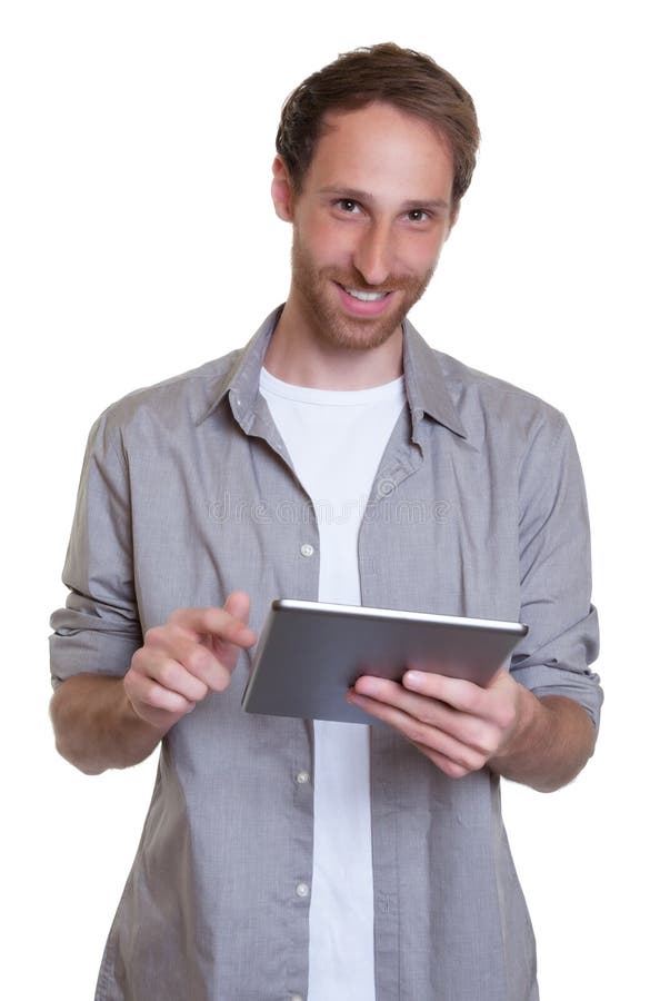 German Guy Working Tablet Computer Stock Photos - Free & Royalty-Free ...