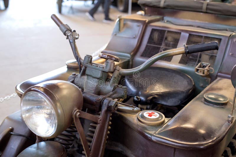 German Half-track Motorcycle Towing SD KFZ-2 Stock Image - Image of ...