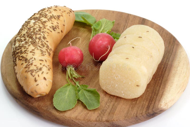 German Hand Cheese stock photo. Image of bread, caraway - 7907110
