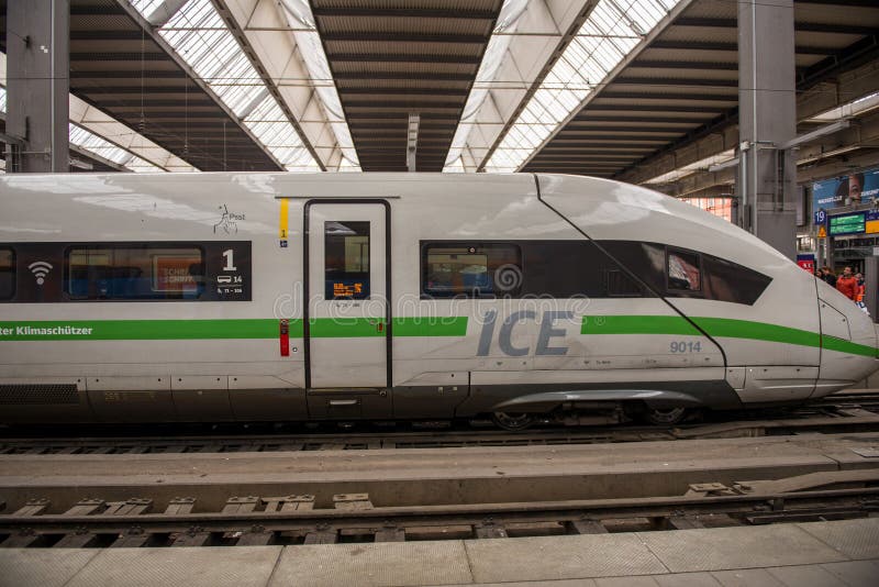 German HIgh speed train editorial photography. Image of motion - 278839712