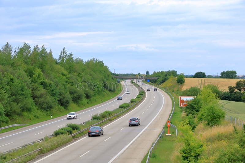 German Highway A17 Dresden To Prague Editorial Image - Image of ...