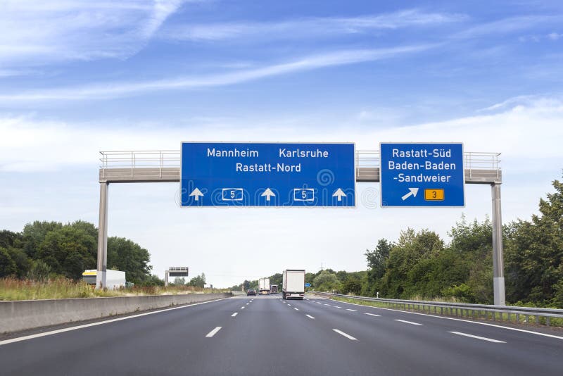 German highway stock image. Image of autoroute, karlsruhe - 41407205