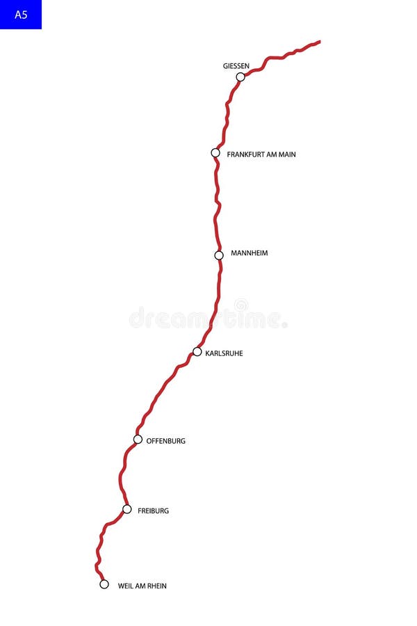 Road map of Germany stock illustration. Illustration of autobahn ...