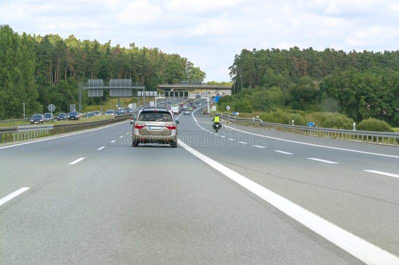 German highway scenery stock photo. Image of pace, freeway - 77083542
