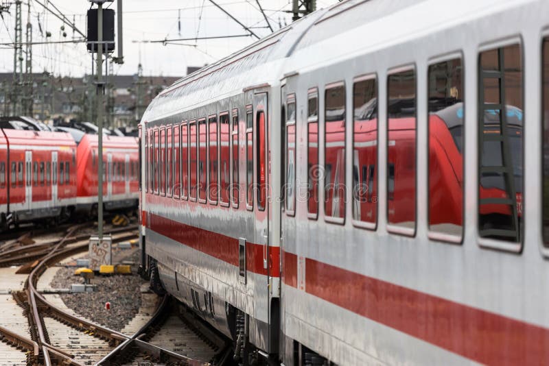 German ic train passing by editorial photography. Image of bahn - 248943862