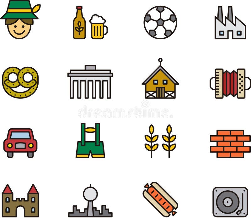 German icons stock vector. Illustration of music, symbols - 41788224
