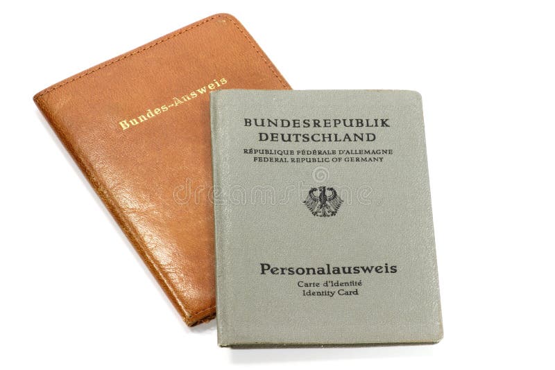Old German Identity Card stock image. Image of identification - 12643659