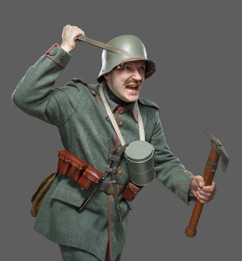 German Infantryman During The First World War. Stock Image - Image of ...