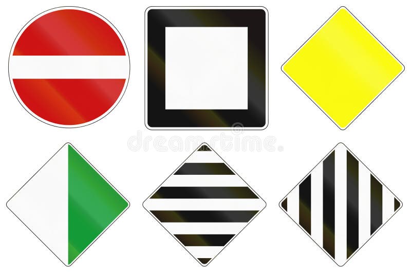 German Inland Water Navigation Sign - No Entry Stock Illustration ...