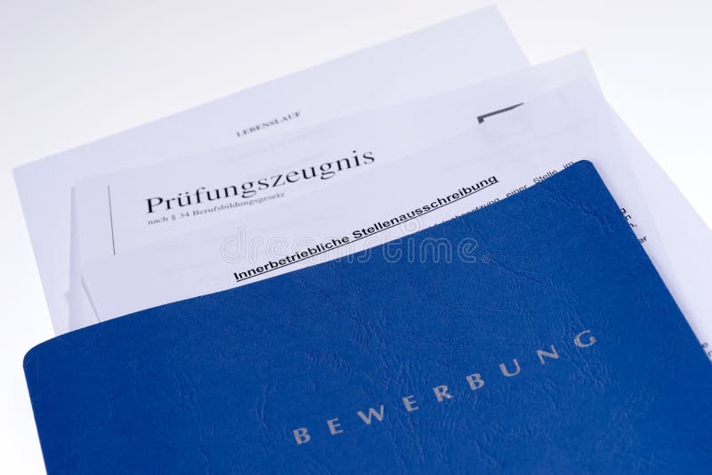 German Job Application Isolated Stock Image - Image of isolated ...