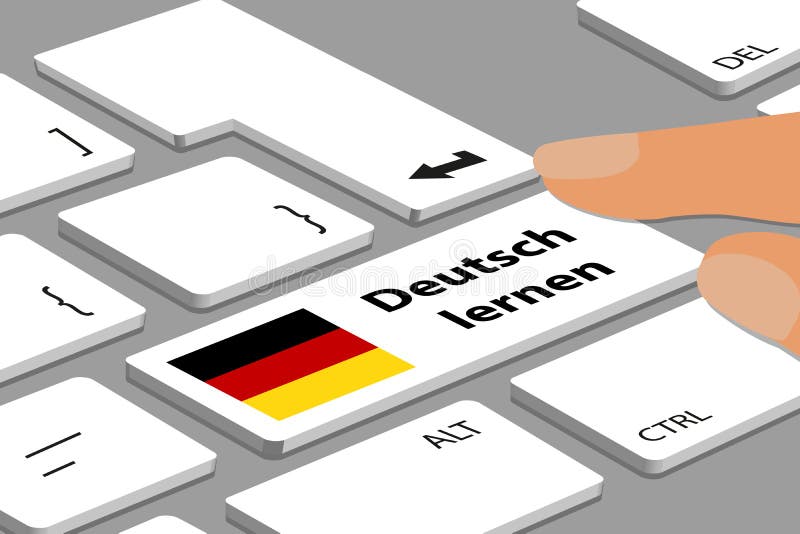 German Keyboard with White Button Learn German - Computer or Laptop ...