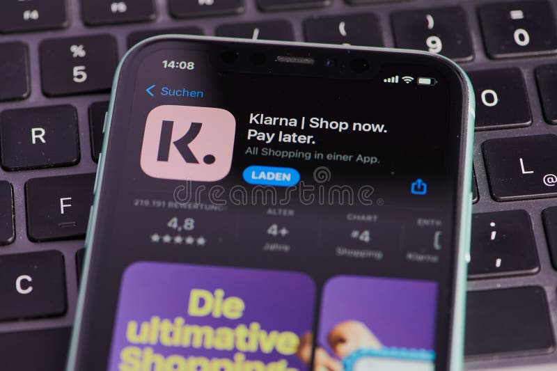 German Klarna App Icon in App Store on a Mobile Screen Editorial Photo ...