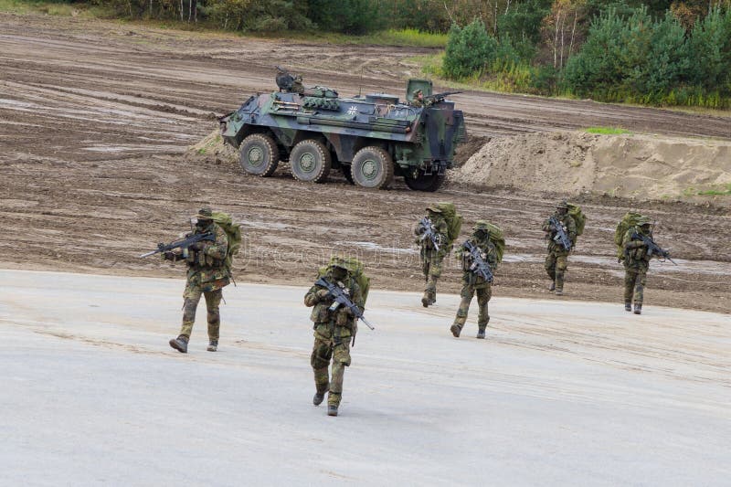 German Ksk, Special Forces Command Walks Over a Platform Near the ...