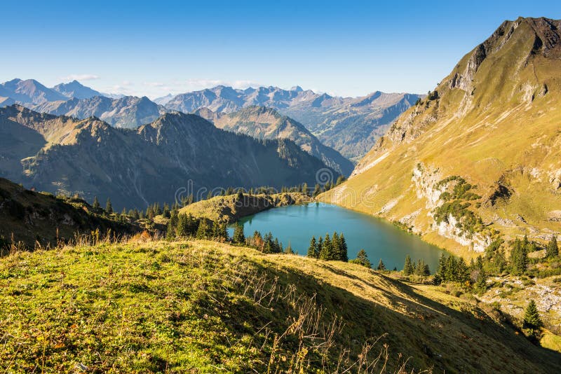 German Landscape with Mountains and Lake Stock Image - Image of bavaria ...