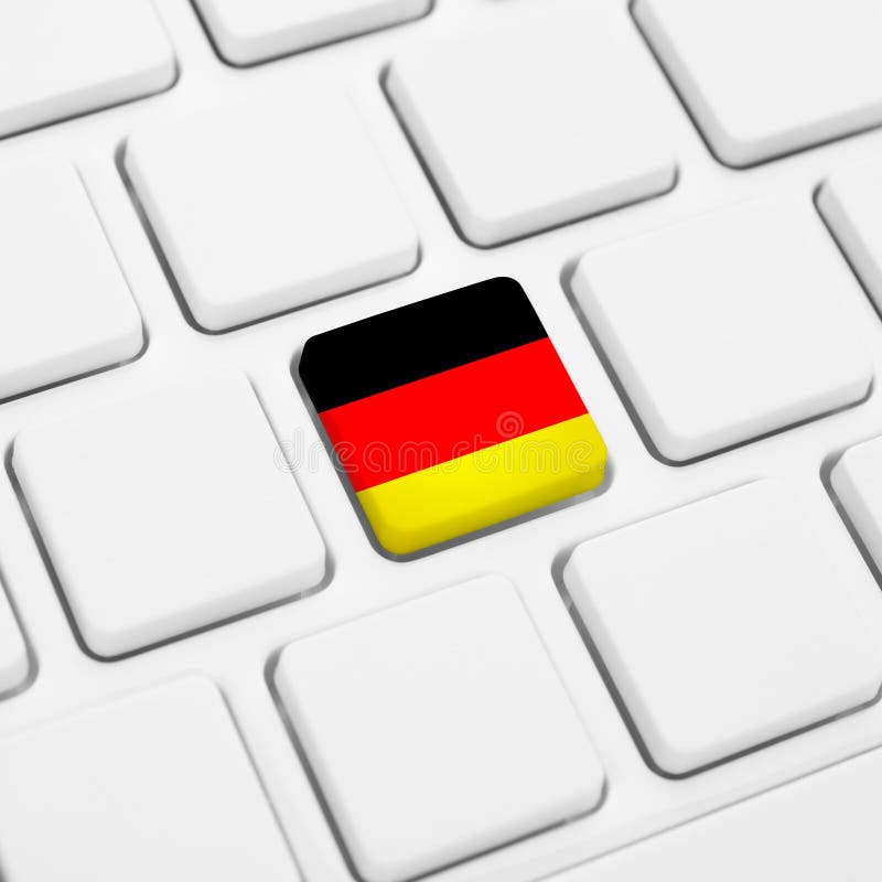 German Language or Germany Web Concept. National Flag Button Stock ...