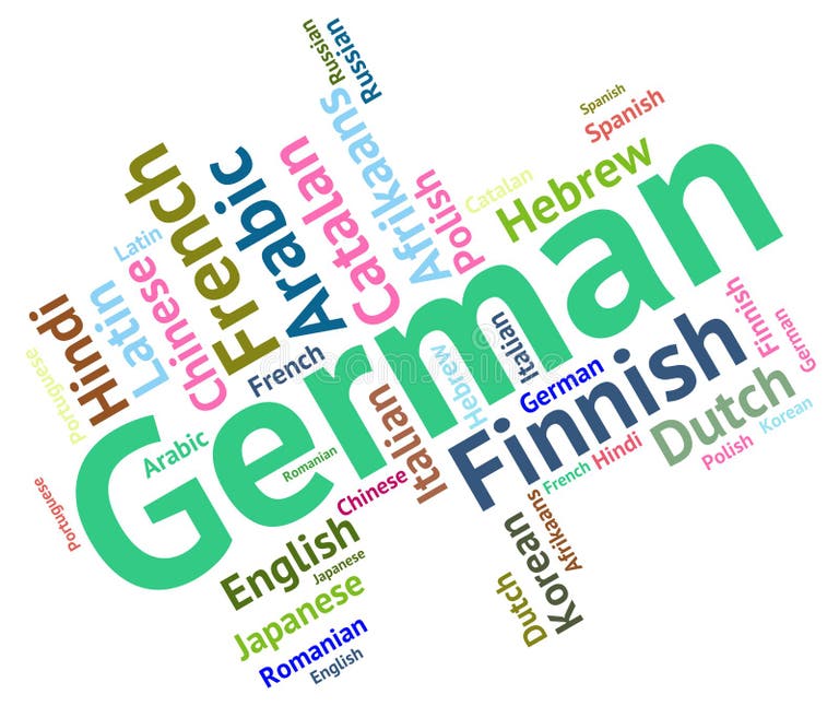German Language Shows Germany Communication and Words Stock ...