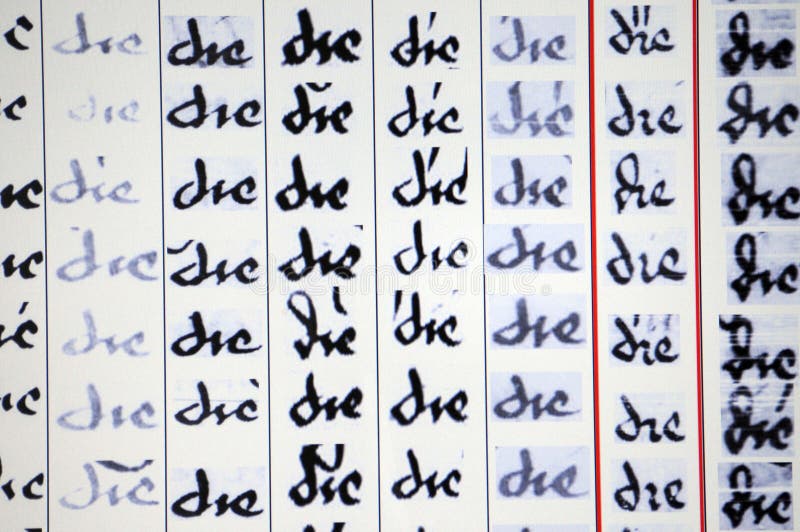 The German Language, Writing and Reading in German Stock Image - Image ...