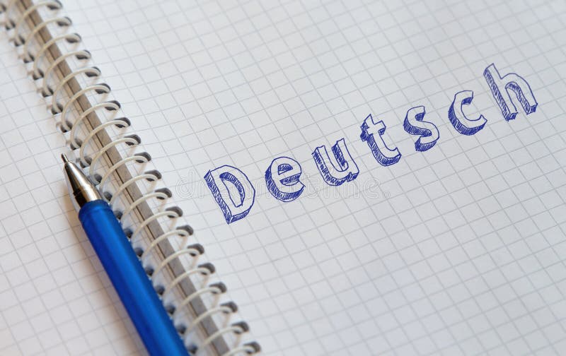 German learning concept stock photo. Image of drawing - 199548442