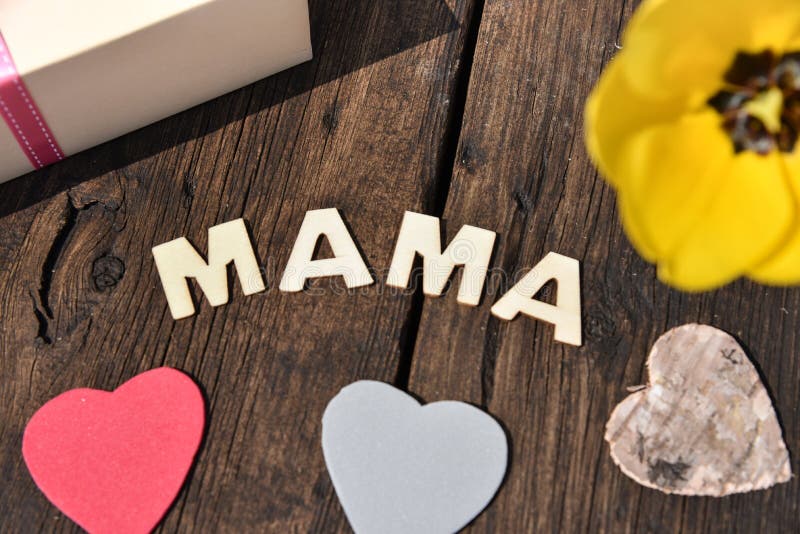 German Letter Mom Gift Present Love Mothers Day Stock Photo - Image of ...