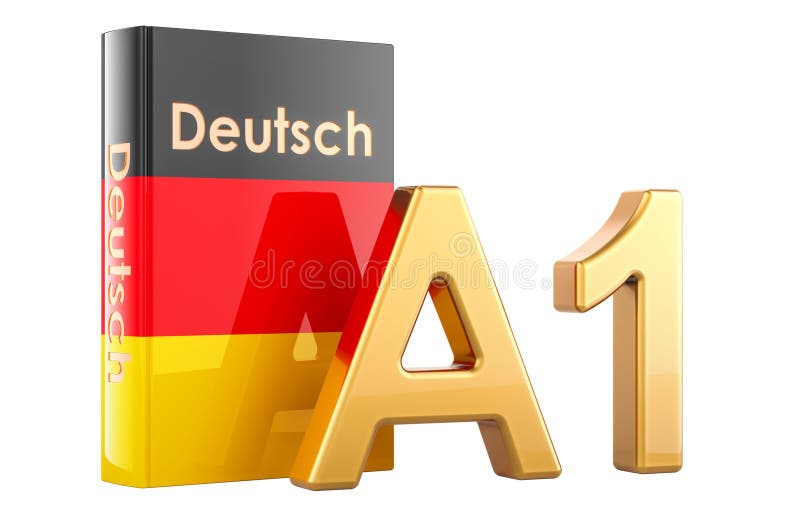 A1 German Level, Concept. Level Intermediate, 3D Rendering Stock ...