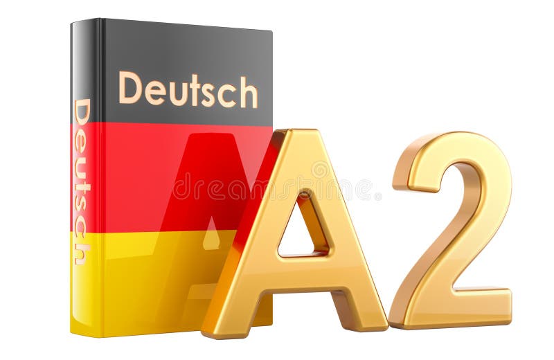 A2 German Level, Concept. Level Pre Intermediate, 3D Rendering Stock ...