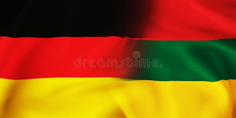 German,Lithuania Flag Together.Germany,Lithuania Waving Flag Background ...