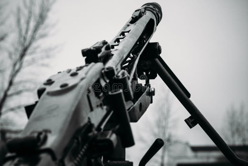 The Barrel of MG-42 Machine Gun Stock Photo - Image of autumn ...