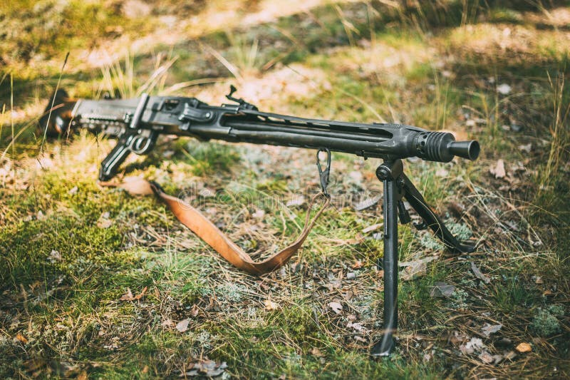 German Machine Gun of World War II Stock Image - Image of historical ...