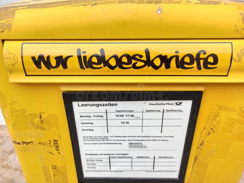 German Mail Postbox only for Loveletters Editorial Stock Photo - Image ...