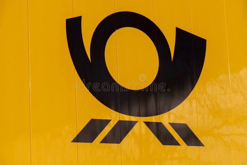 German Mail Service Deutsche Post Logo on a Yellow Container Editorial ...