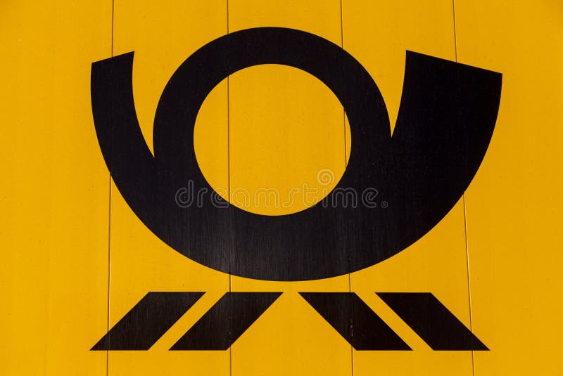 German Mail Service Deutsche Post Logo on a Yellow Container Editorial ...