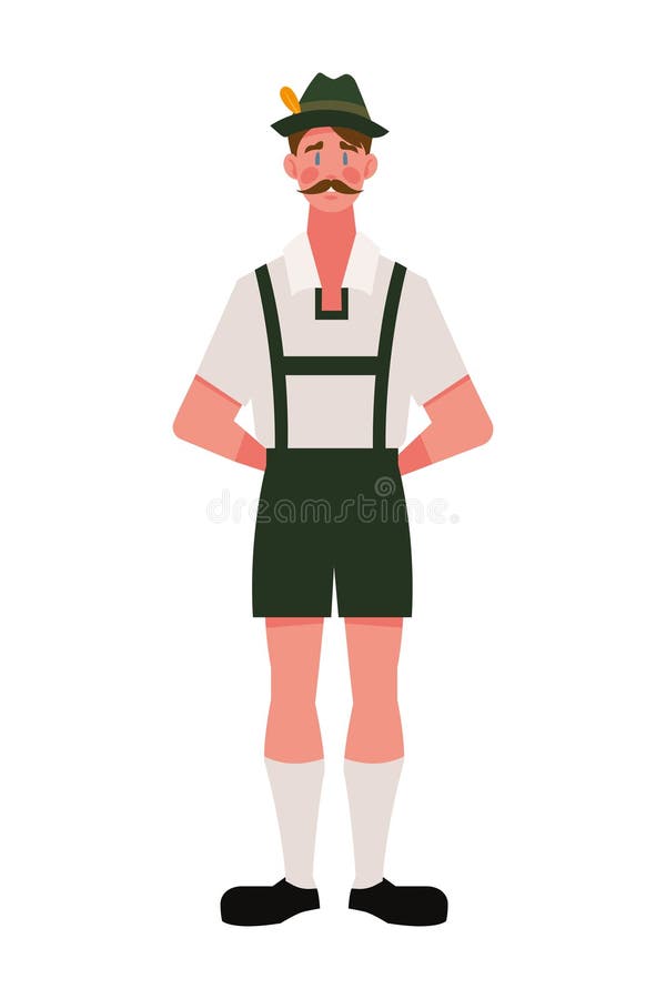 German man with mustache stock vector. Illustration of happy - 295393855