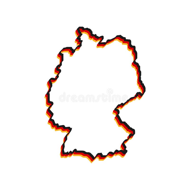 German Map Logo Illustration Design Stock Illustration - Illustration ...